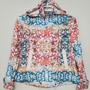 LuLaRoe | Jackets & Coats | Nwt Lularoe Paisley Floral Full Zip Hooded ...